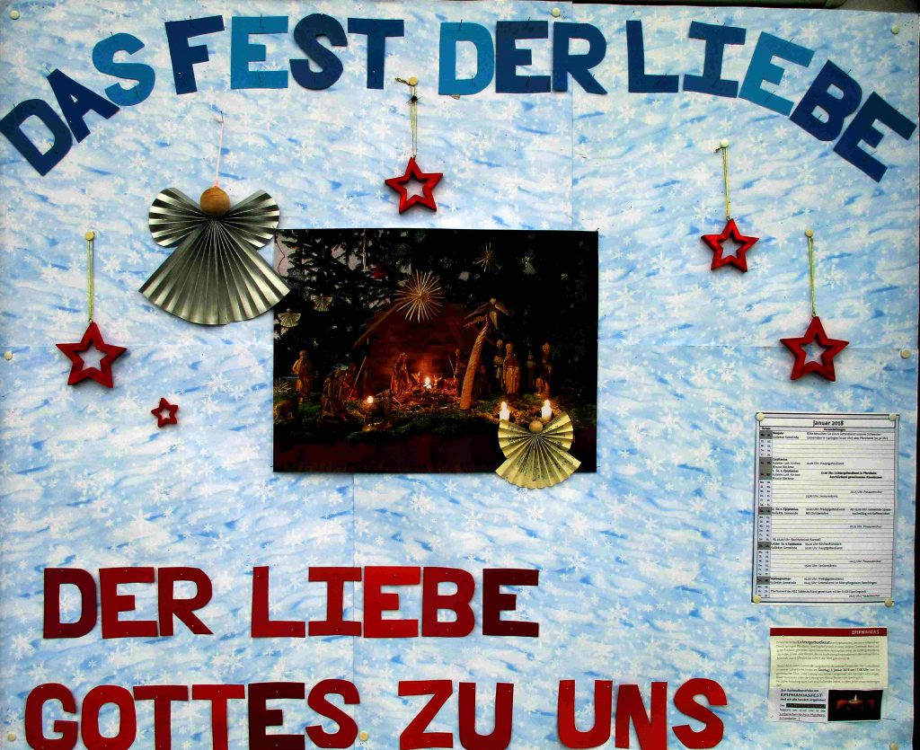 Schaukasten Hl. Christfest 2017 – Dreieinigkeitsgemeinde Sperlingshof